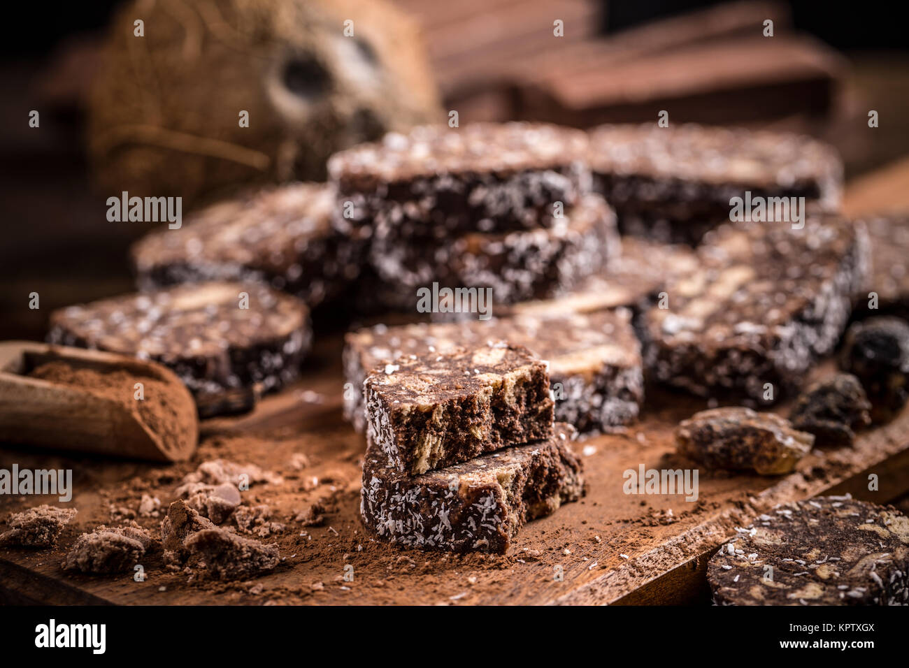 Brown chocolate cake Stock Photo - Alamy