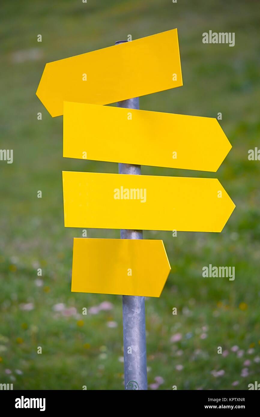 Blank Direction Signs Stock Photo - Alamy