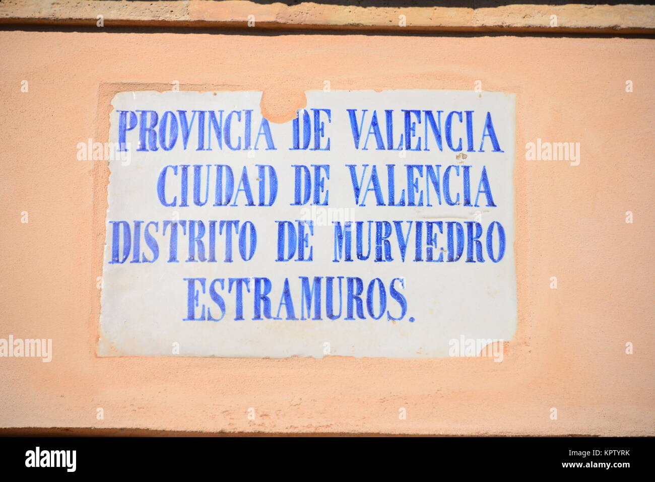 street signs in valencia - spain Stock Photo - Alamy