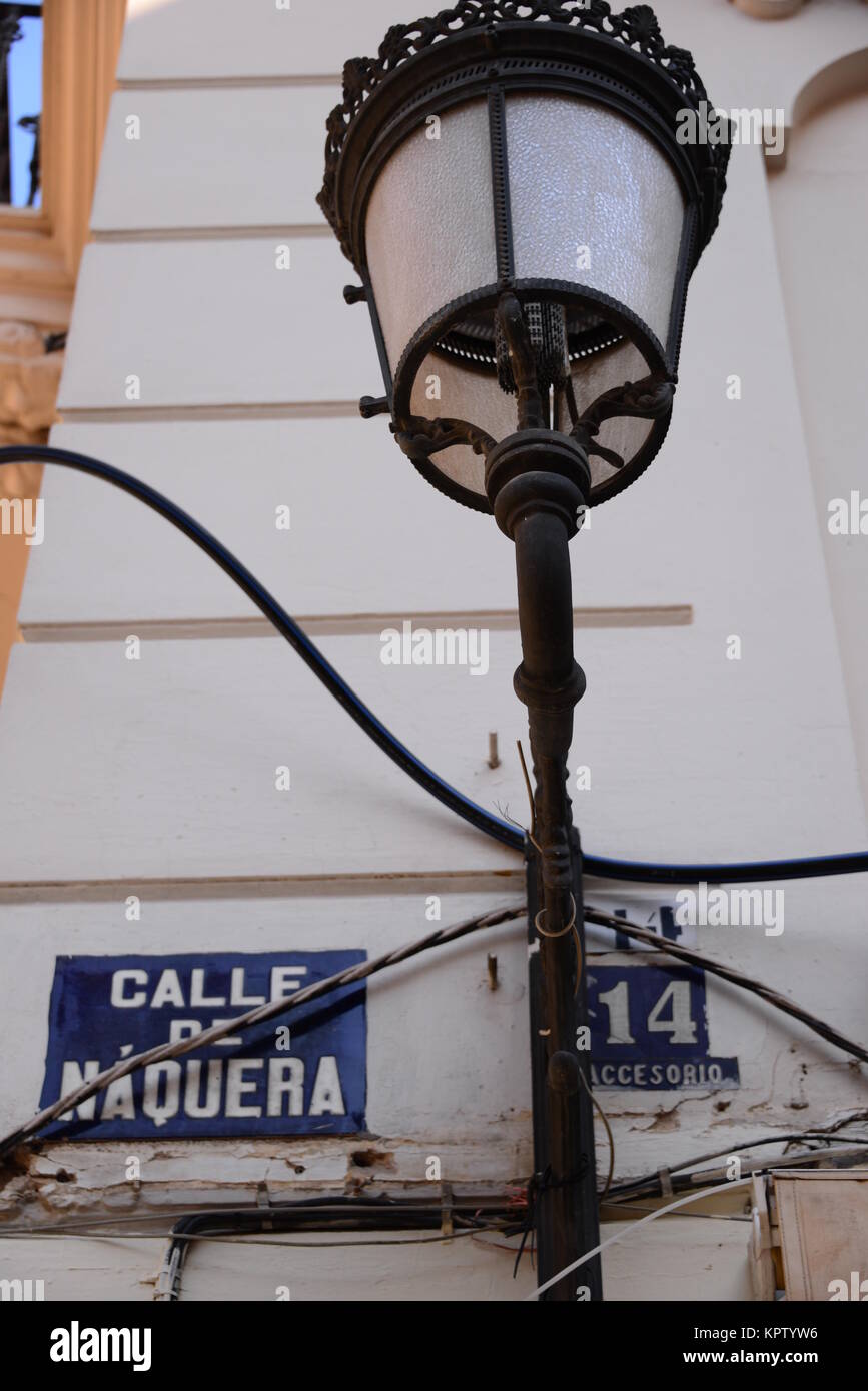 street signs in valencia - spain Stock Photo - Alamy