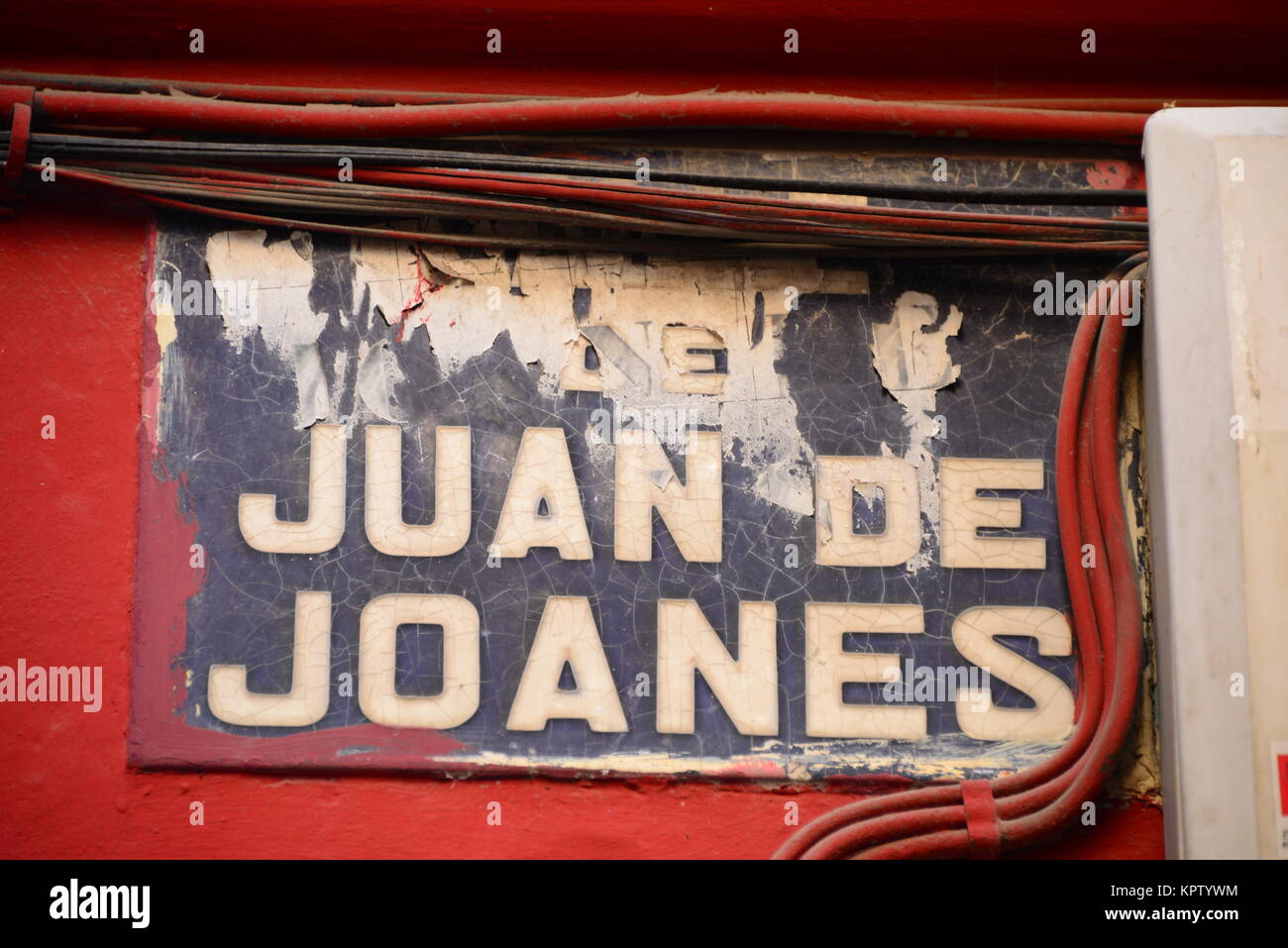 street signs in valencia - spain Stock Photo - Alamy