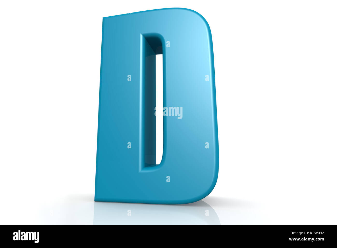 Isolated blue D alphabet with white background Stock Photo - Alamy