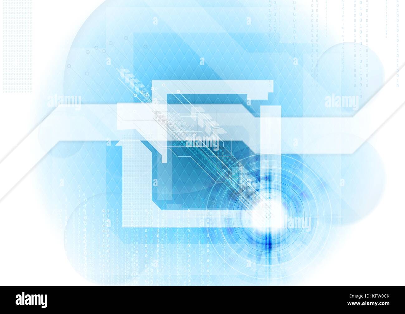 Abstract blue tech background Stock Photo - Alamy