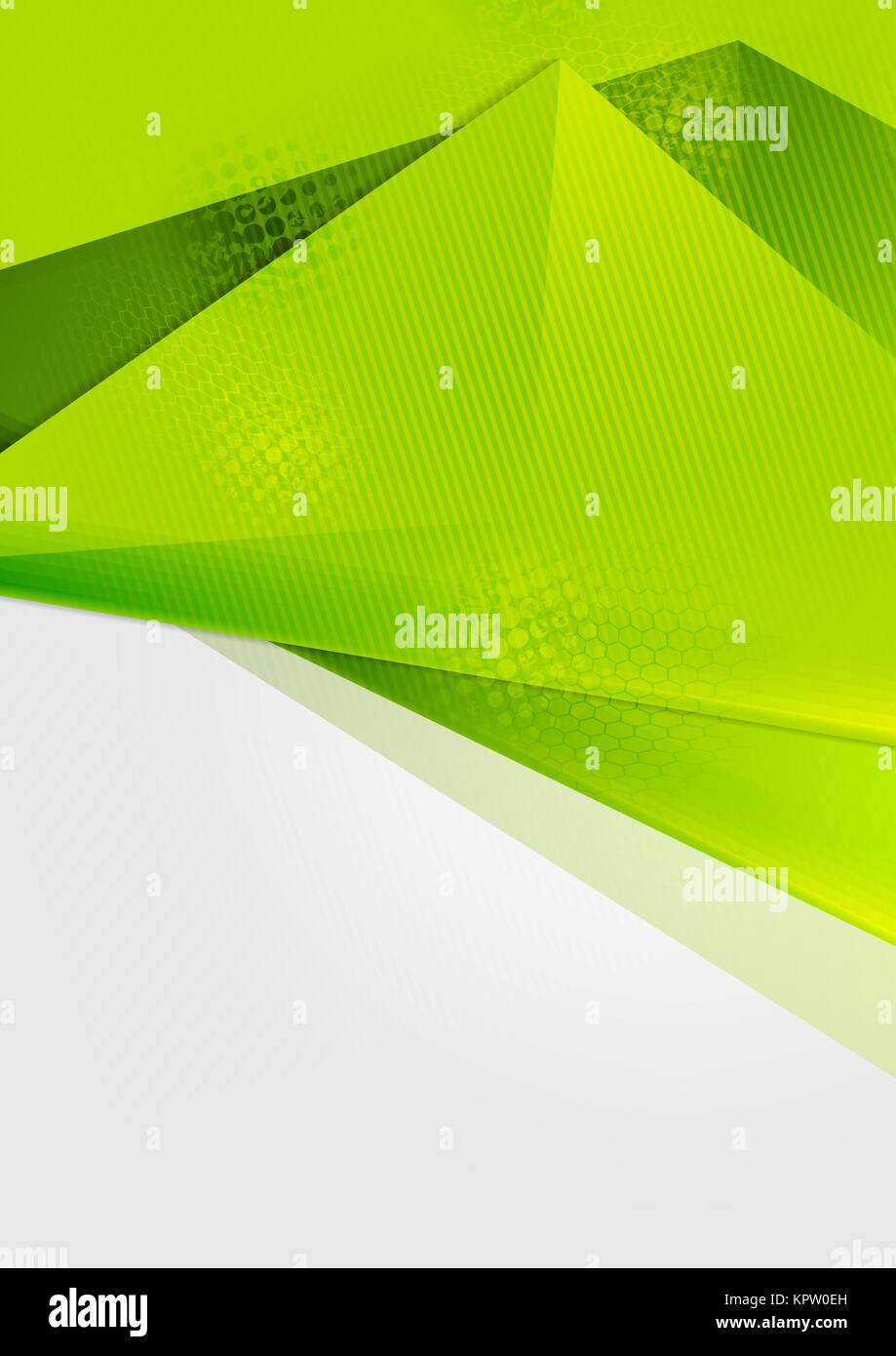 Bright green abstract flyer design Stock Photo - Alamy