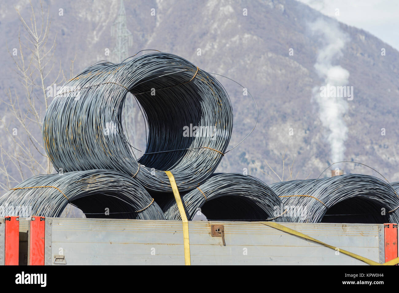 Steel Wire Rolls Stock Photo - Alamy