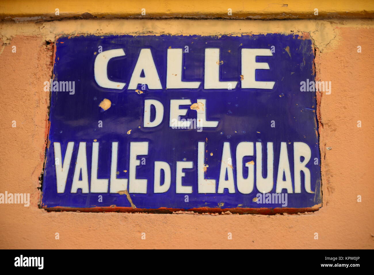 street signs in valencia - spain Stock Photo - Alamy