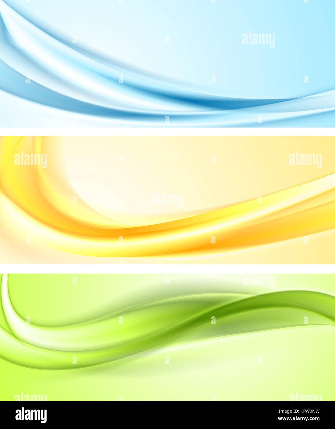Shiny wavy banners Stock Photo - Alamy