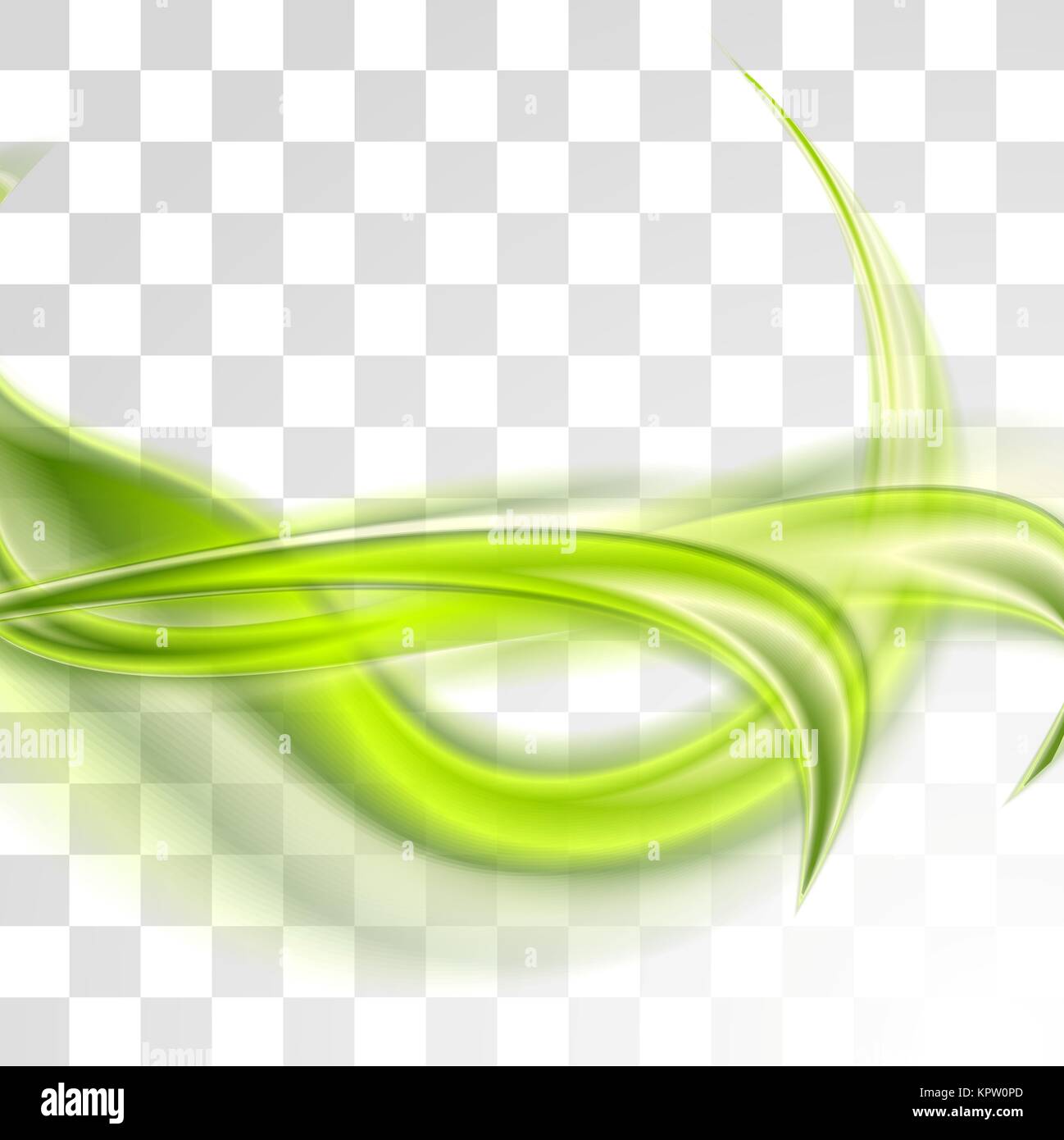 Abstract bright green waves design Stock Photo - Alamy
