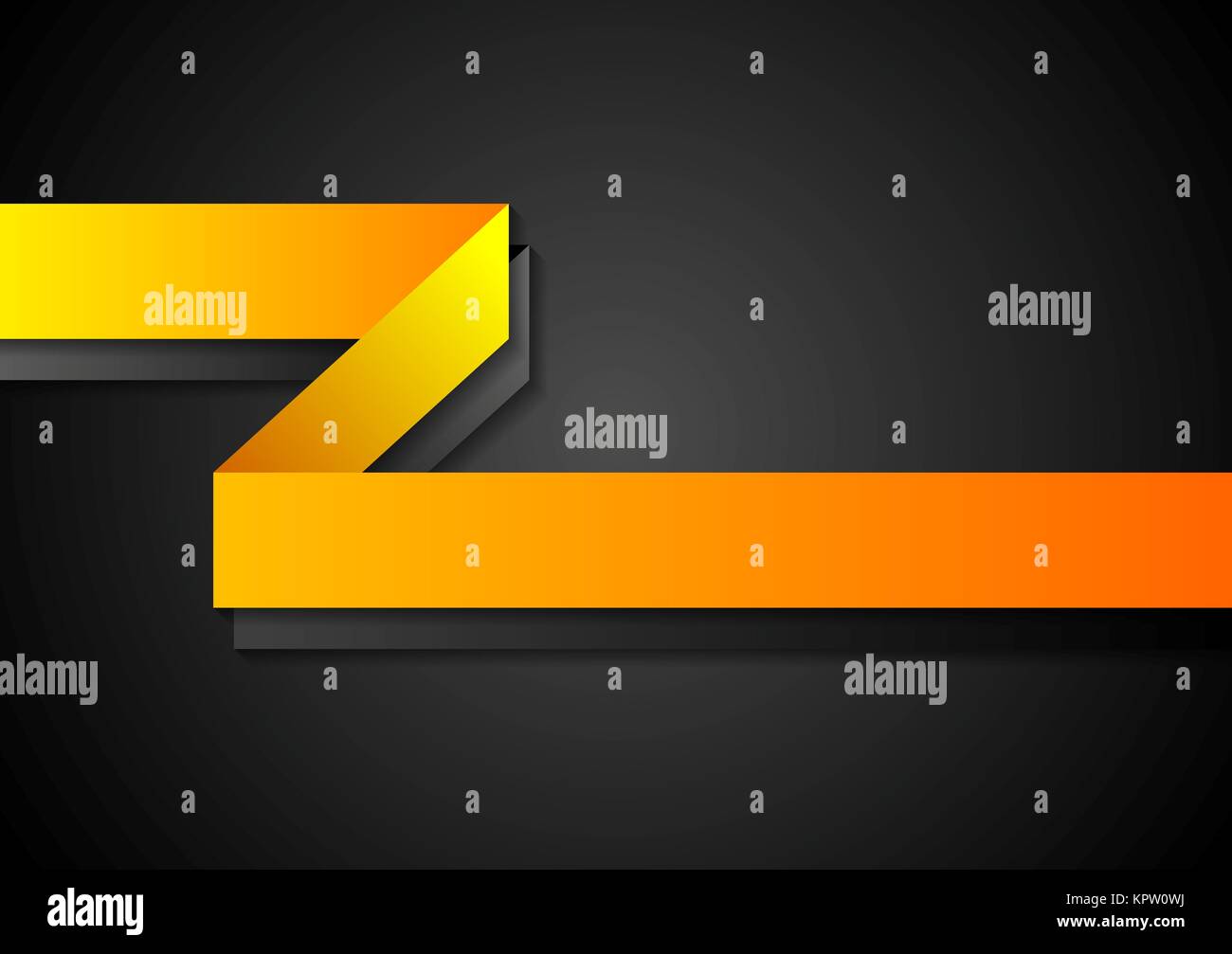 Dark abstract background with orange ribbon Stock Photo - Alamy