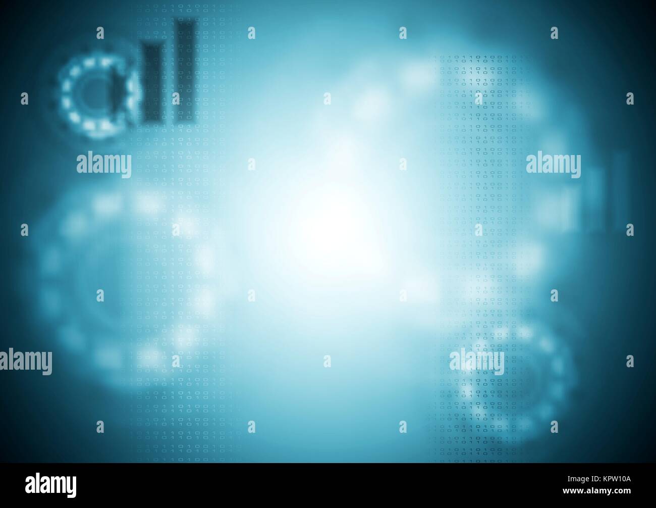 Blue tech blurred background Stock Photo - Alamy