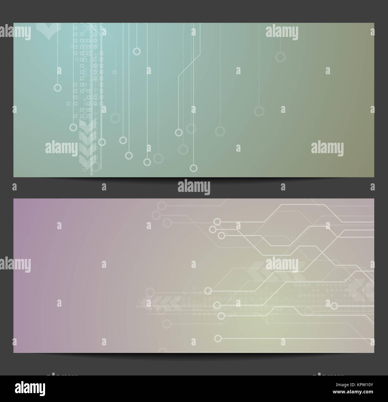 Abstract tech circuit board banners Stock Photo - Alamy