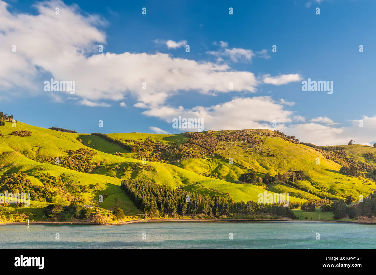 New Zealand Otago Region coastal landscape Stock Photo - Alamy