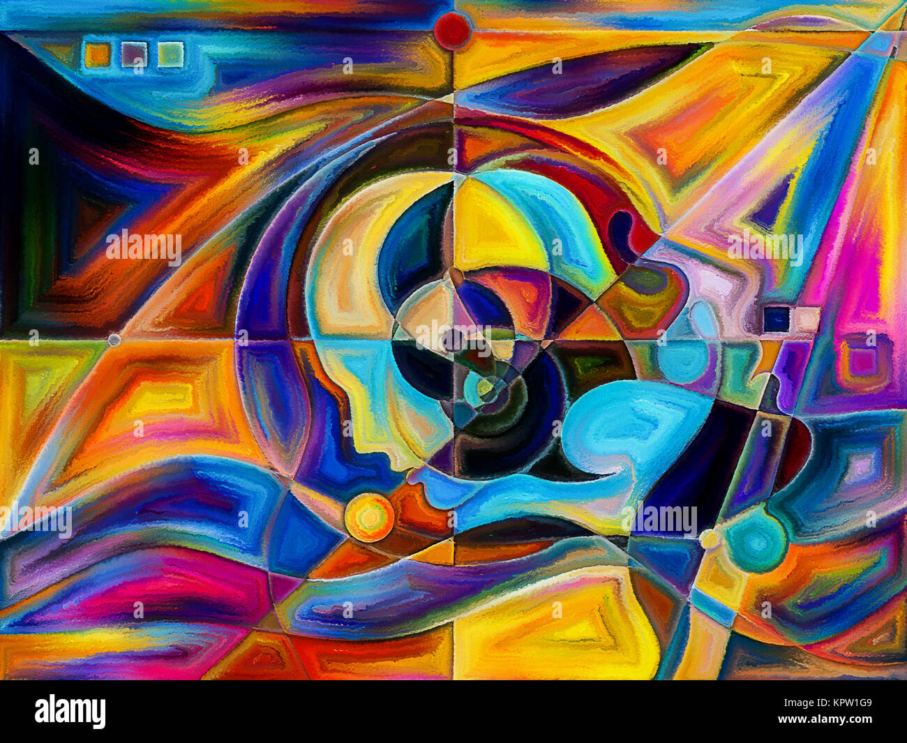 Abstract man face colour painting hi-res stock photography and images ...