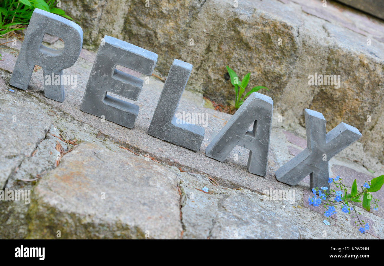 relax word letters Stock Photo - Alamy