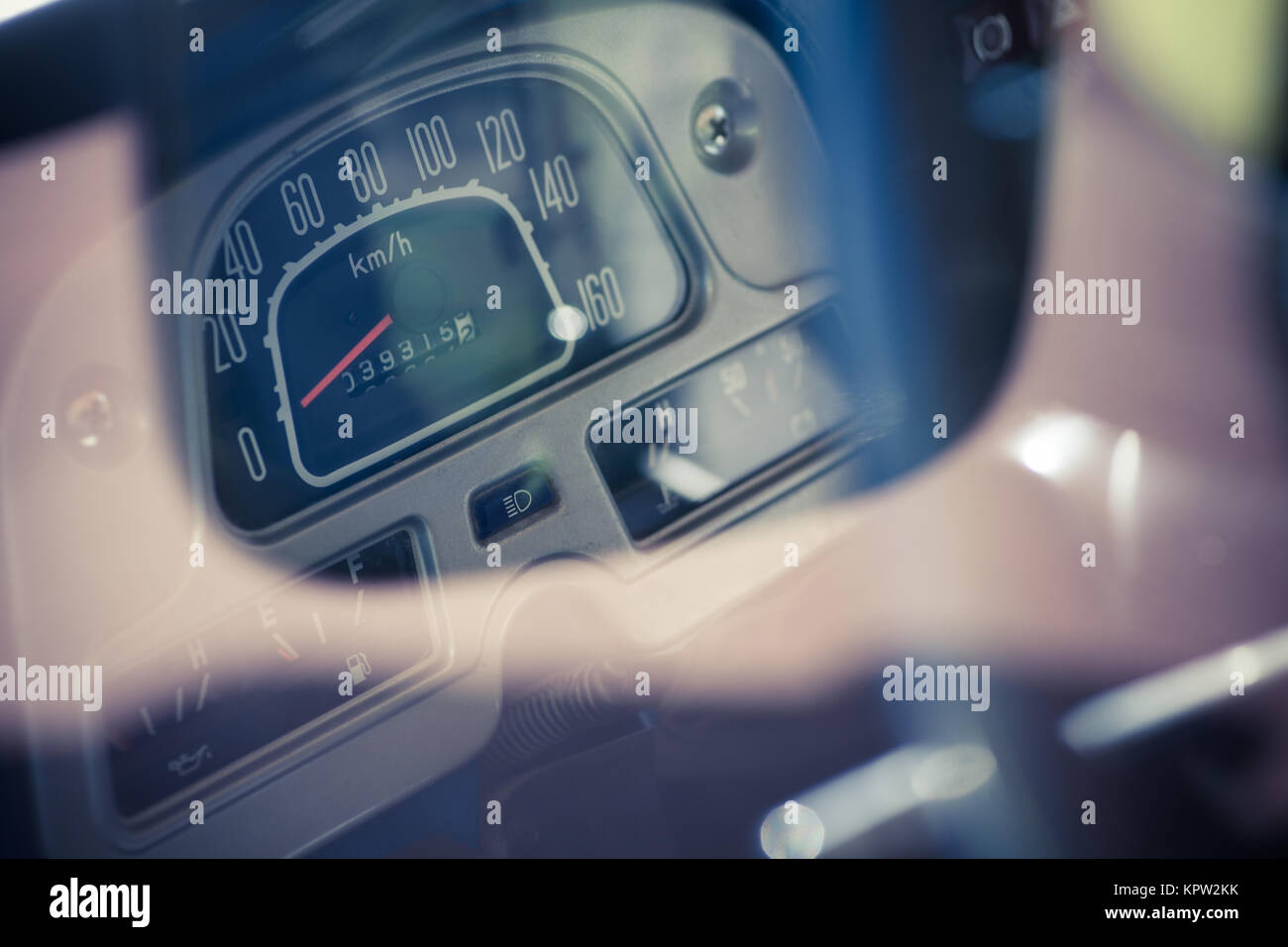 Retro car dashboard Stock Photo - Alamy