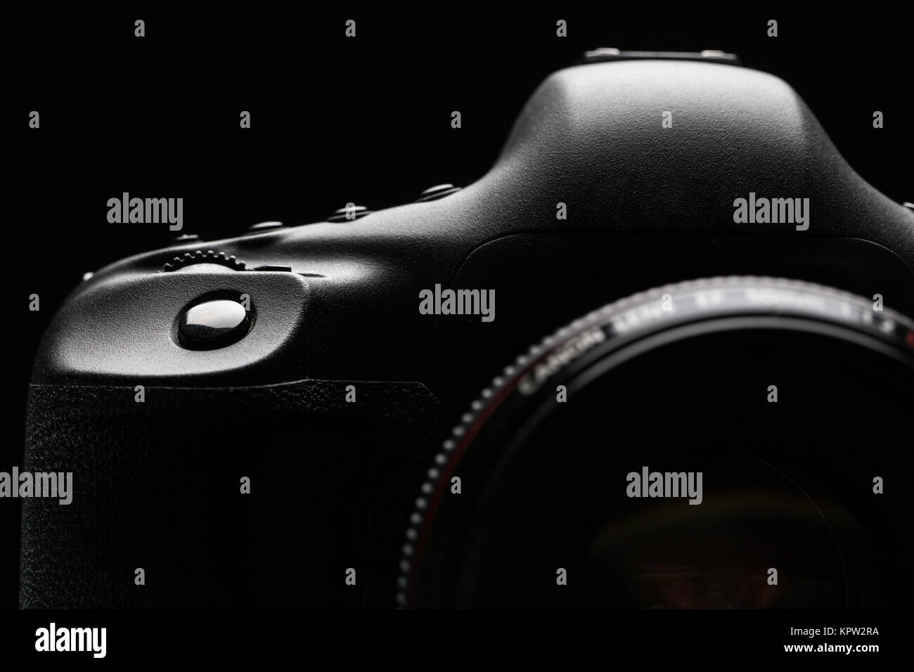 Professional modern DSLR camera low key stock photo/image - Modern DSLR ...