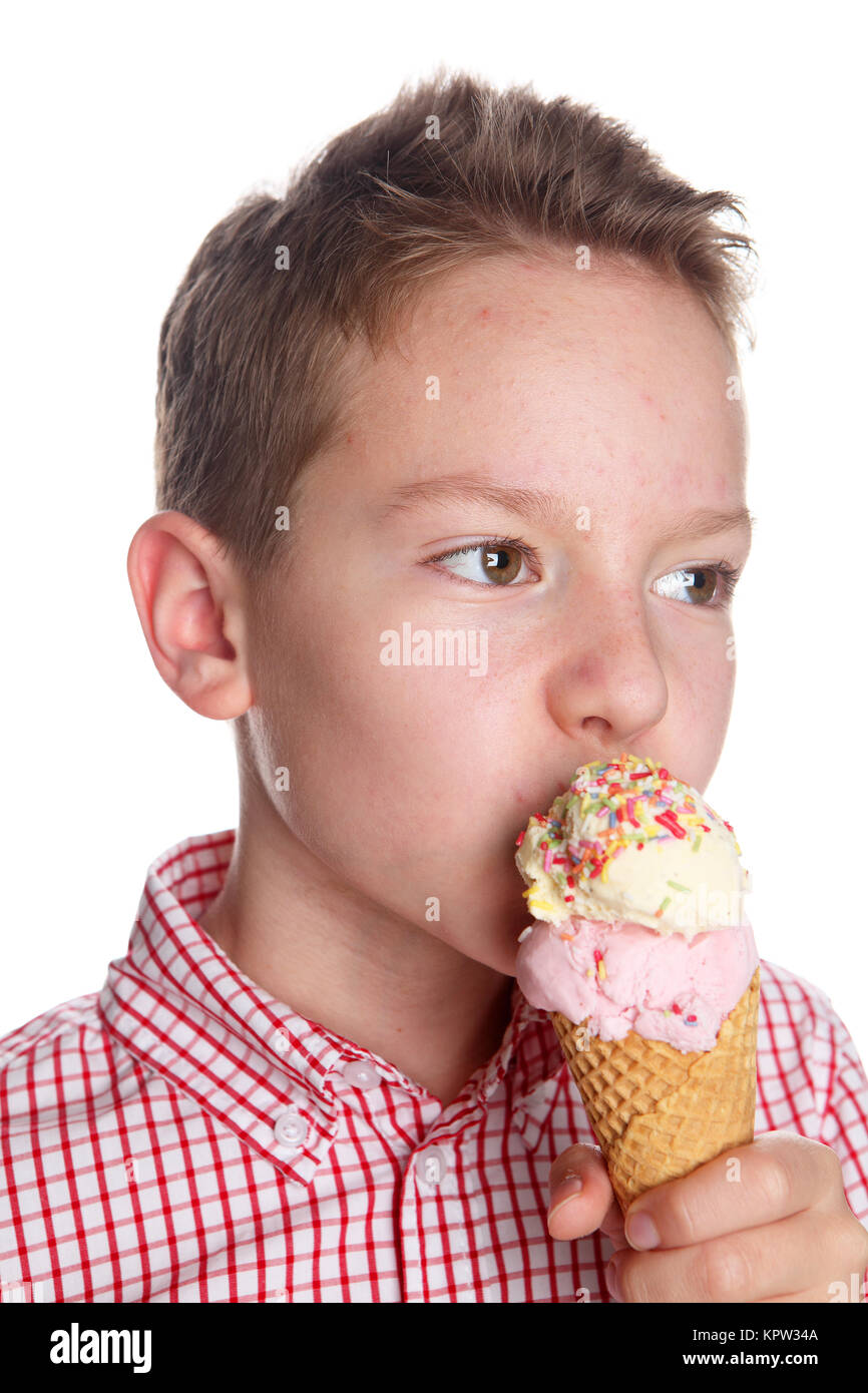 boy with ice cream Stock Photo - Alamy