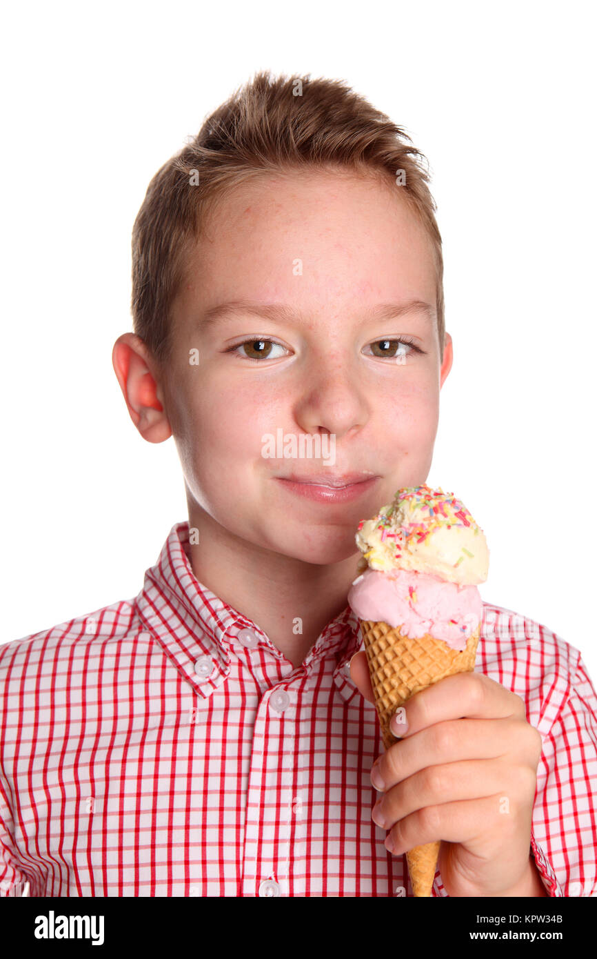 boy with ice cream Stock Photo - Alamy