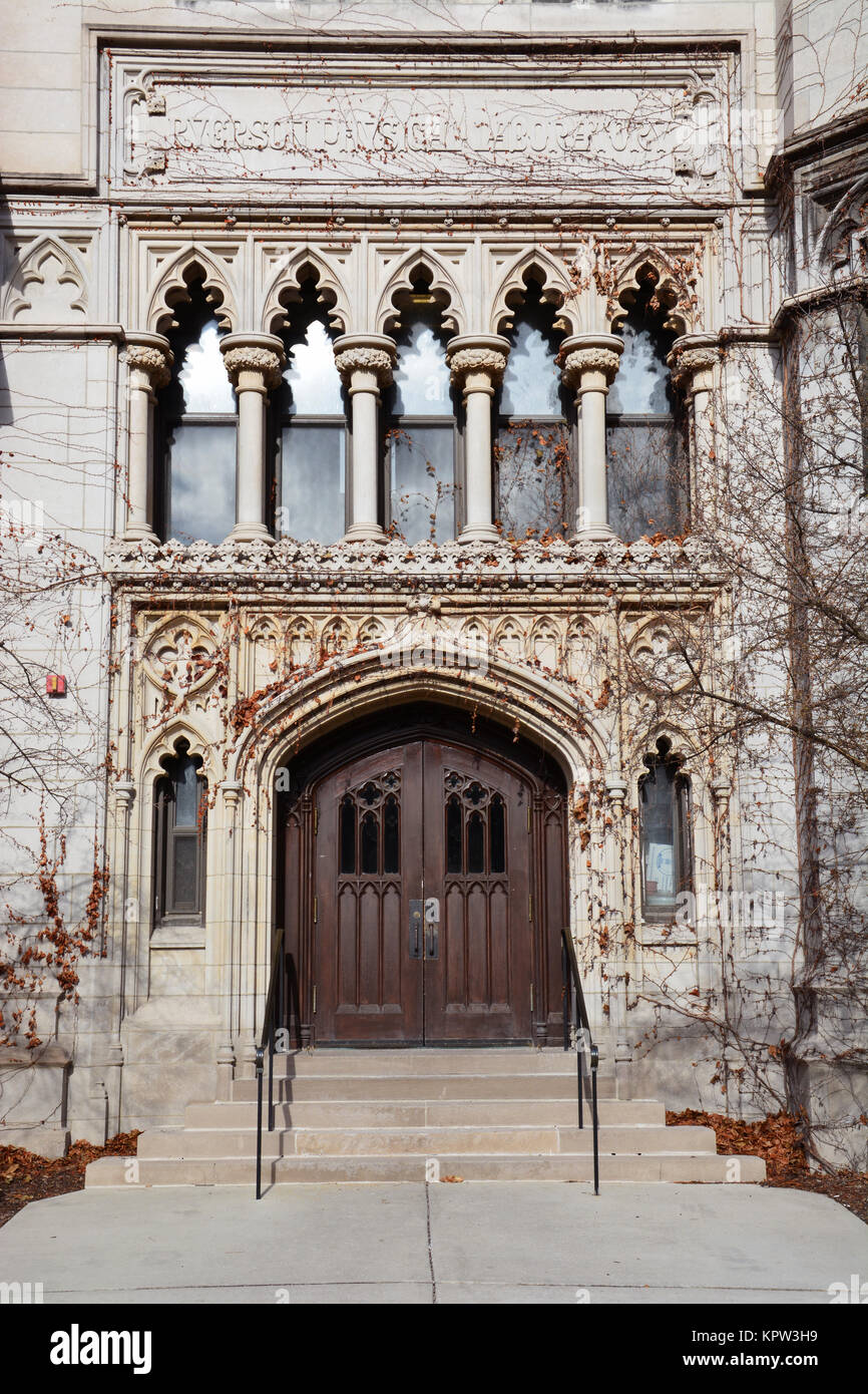 Gothic double door entryway to the Ryerson Hall Laboratory building on ...
