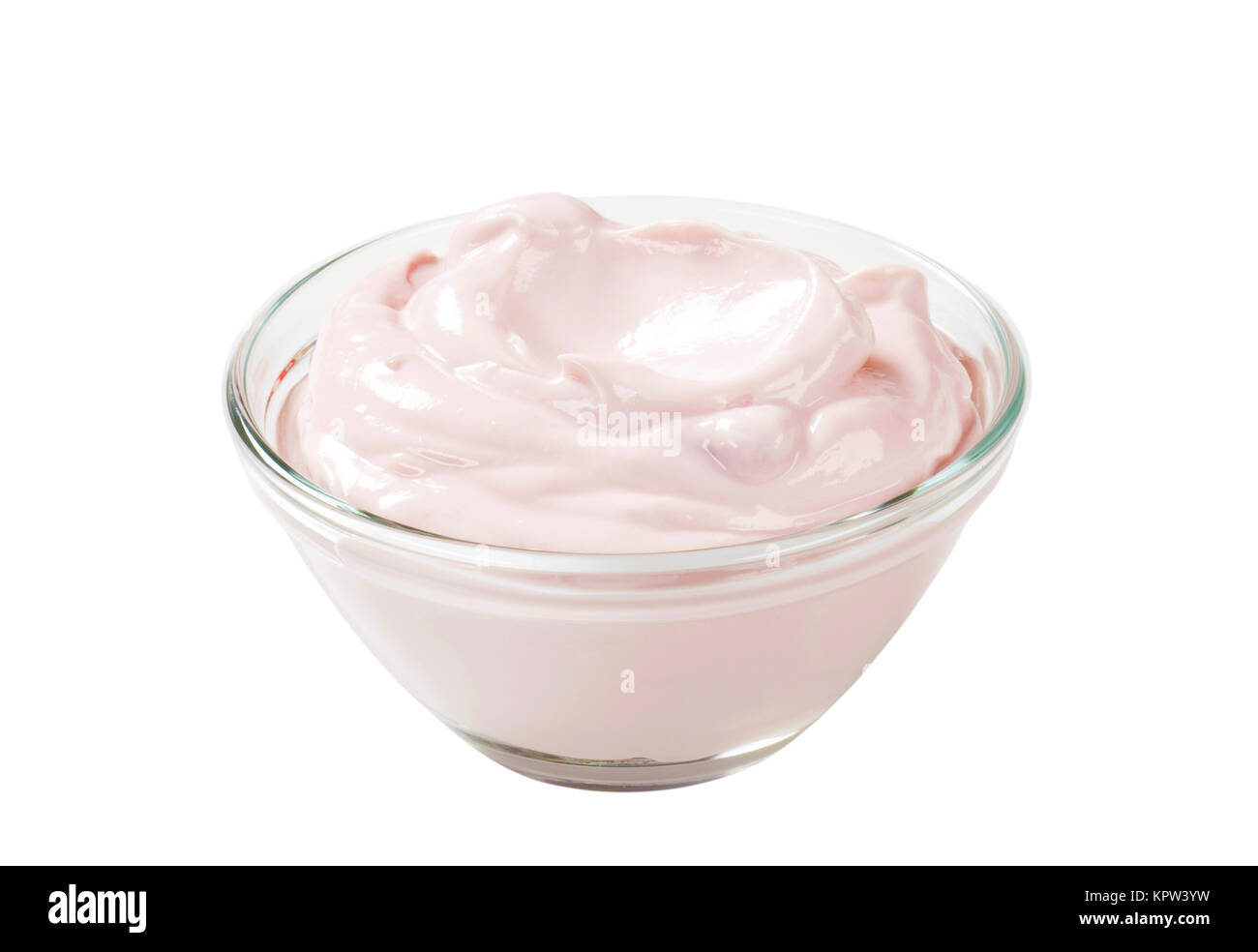 bowl of light pink yogurt Stock Photo - Alamy