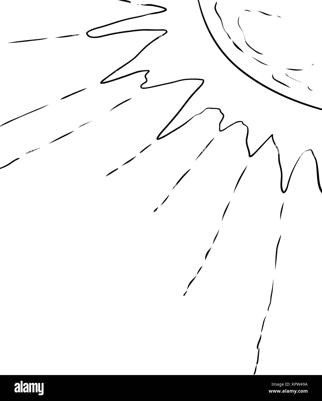 Illustration of rays extending from sun Stock Photo - Alamy