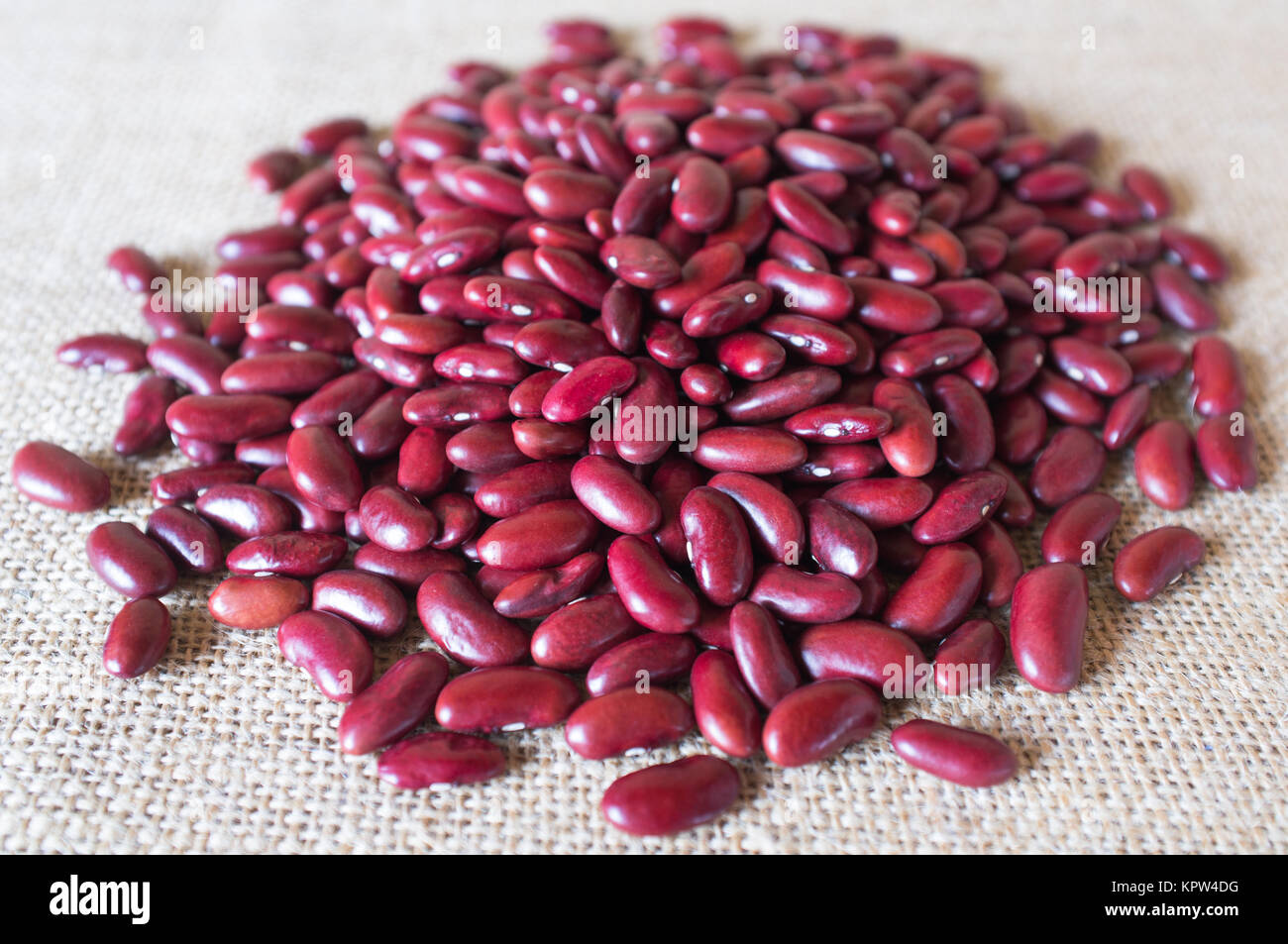 red beans on canvas Stock Photo - Alamy