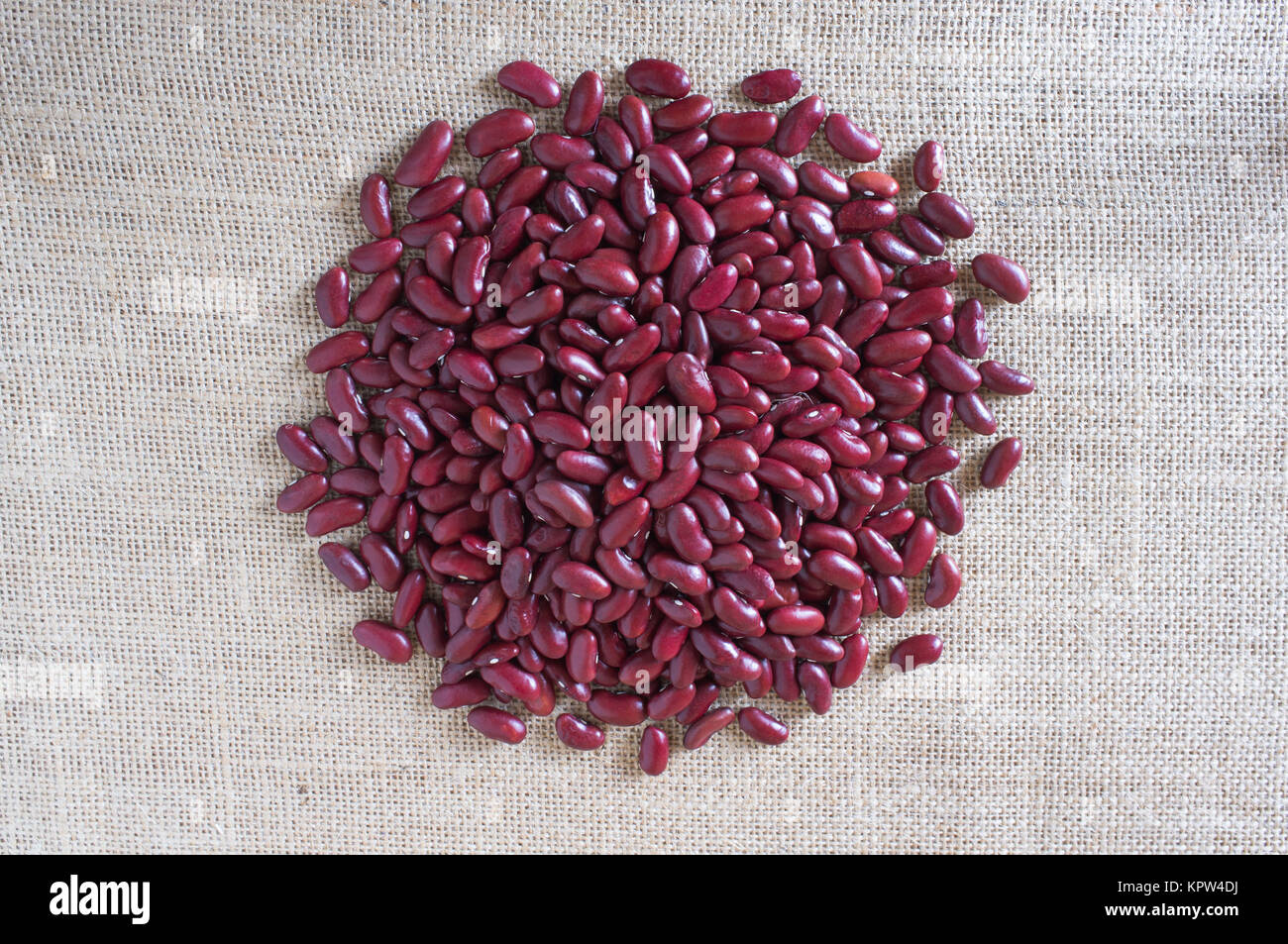 red beans on canvas Stock Photo - Alamy