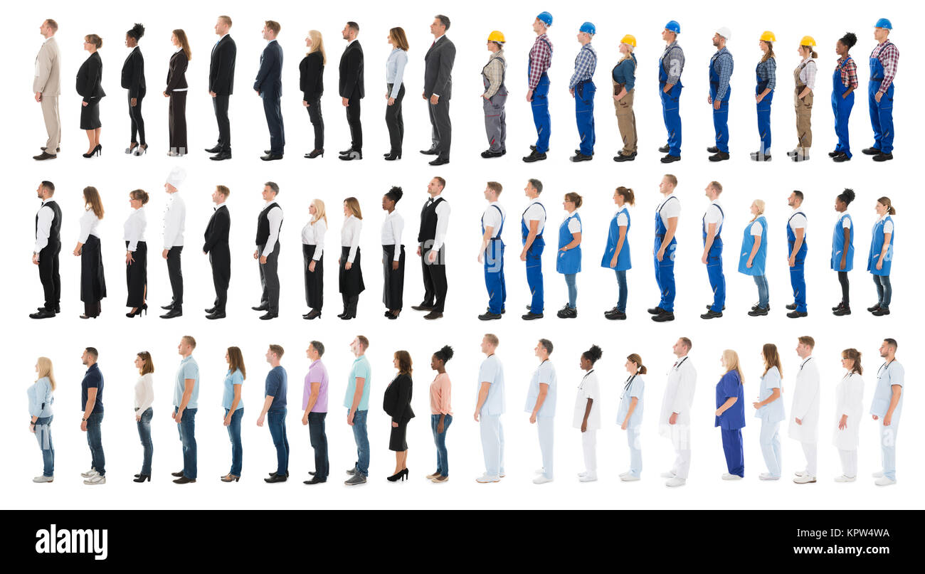 Medical line waiting people Cut Out Stock Images & Pictures - Alamy