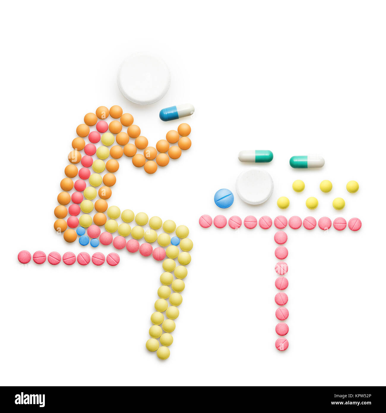 Taking medicin illustration hi-res stock photography and images - Alamy