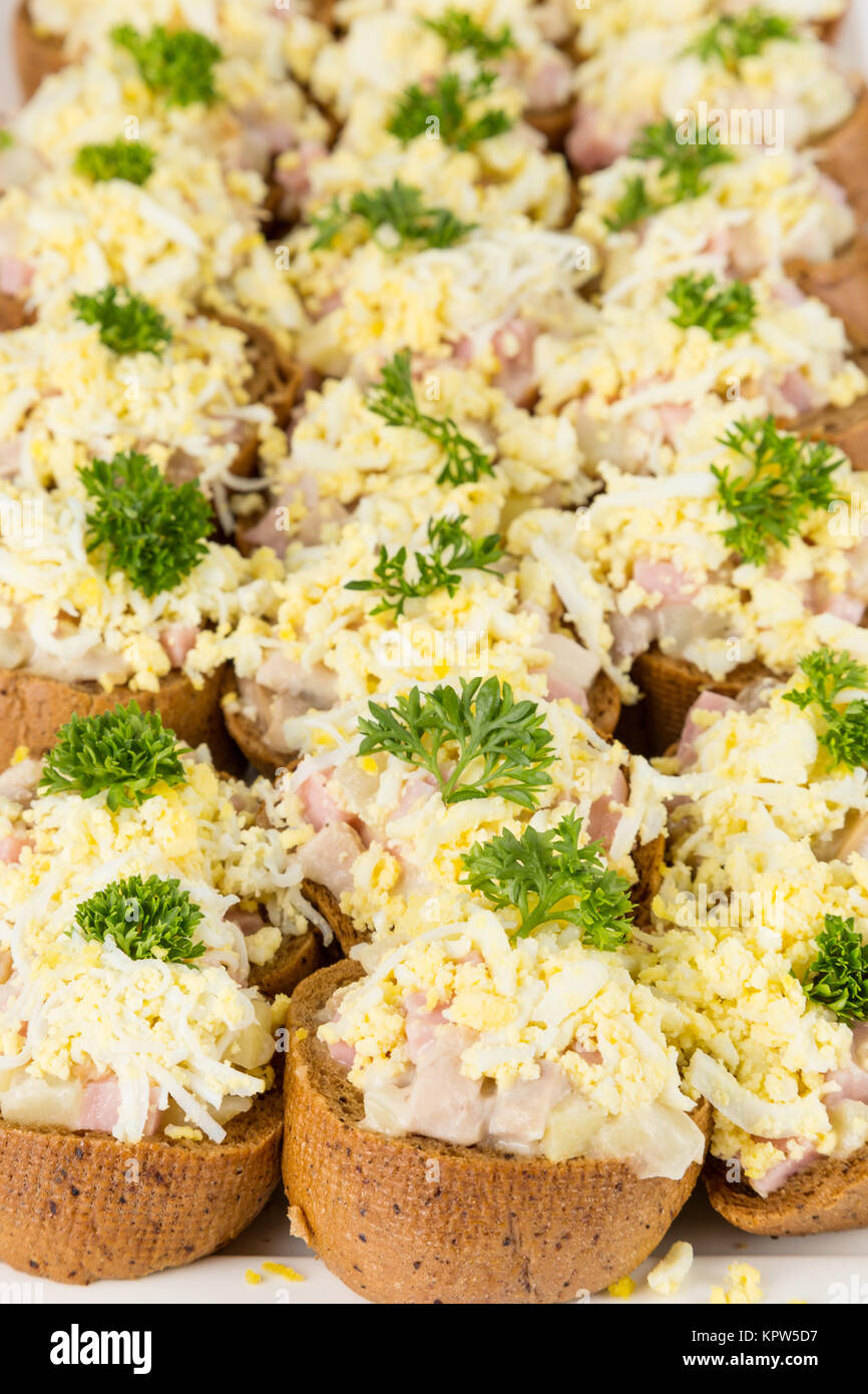 closeup canapes and snacks for catering Stock Photo - Alamy