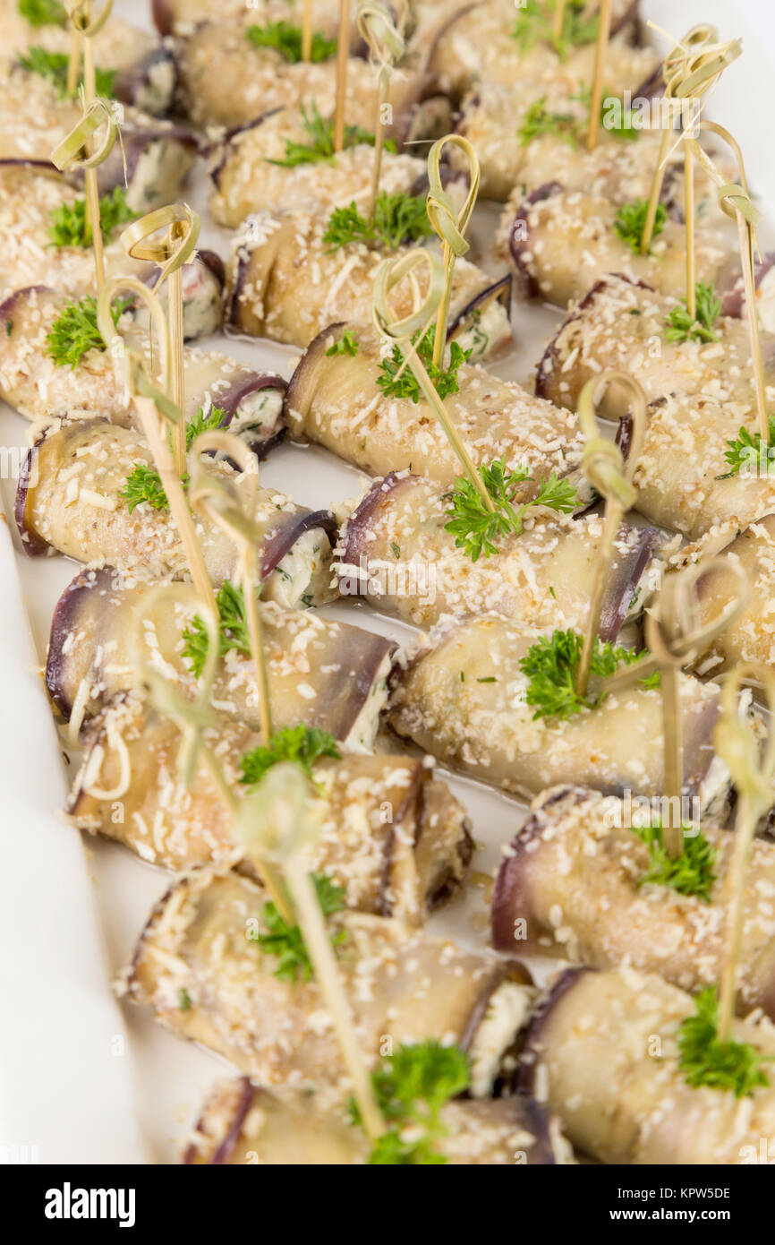 closeup canapes and snacks for catering Stock Photo - Alamy