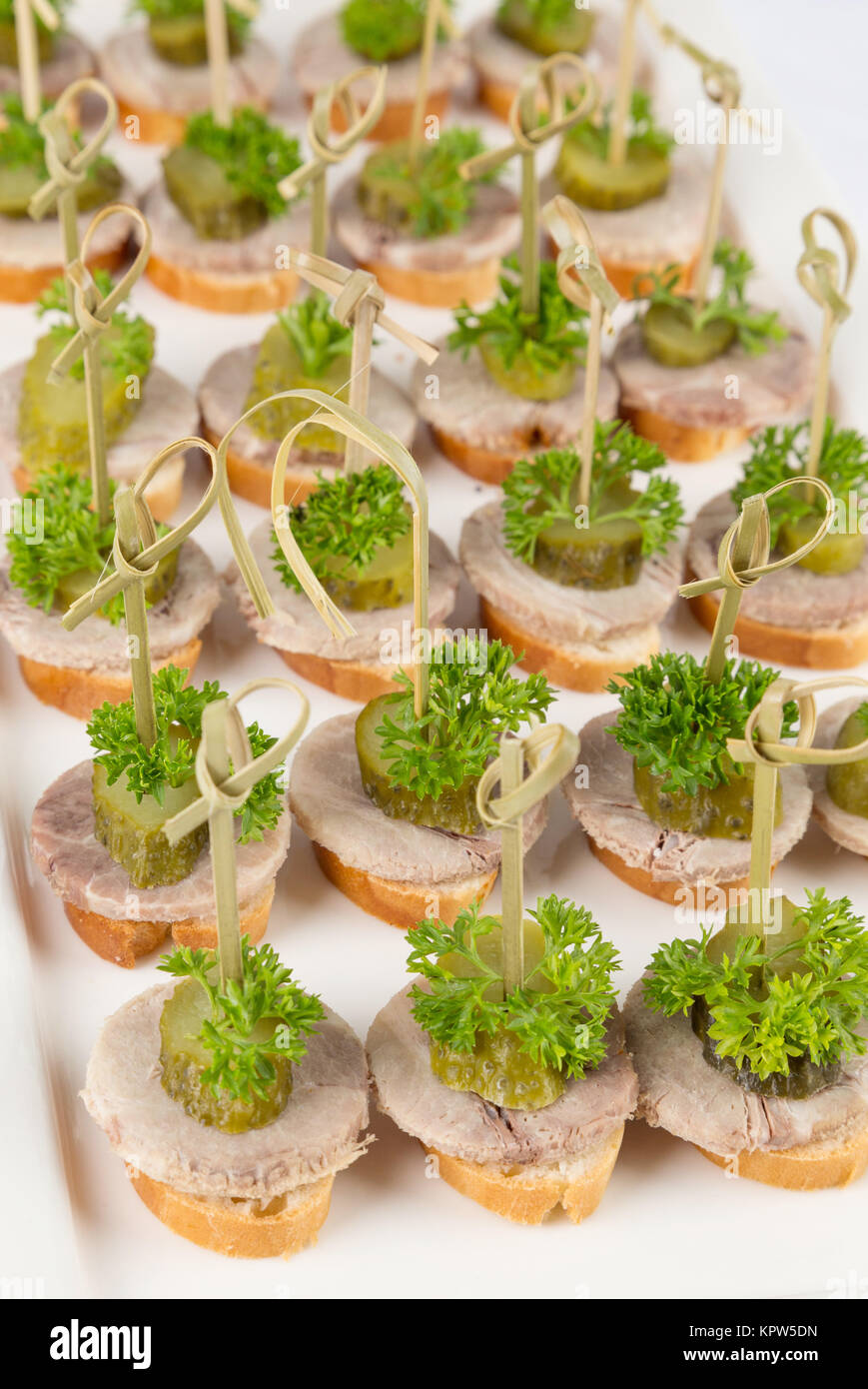 closeup canapes and snacks for catering Stock Photo - Alamy