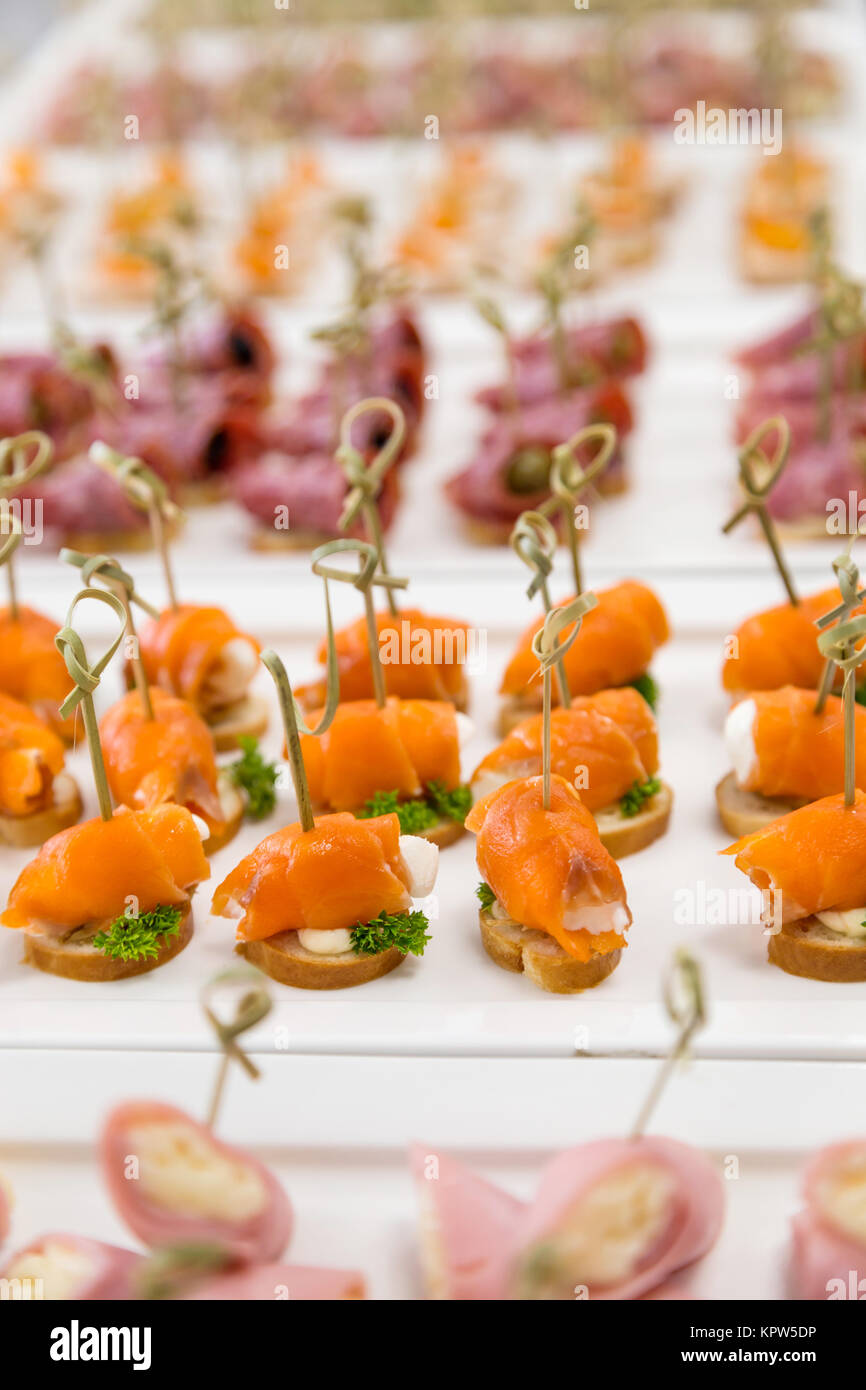 Individual gourmet canapes hi-res stock photography and images - Alamy