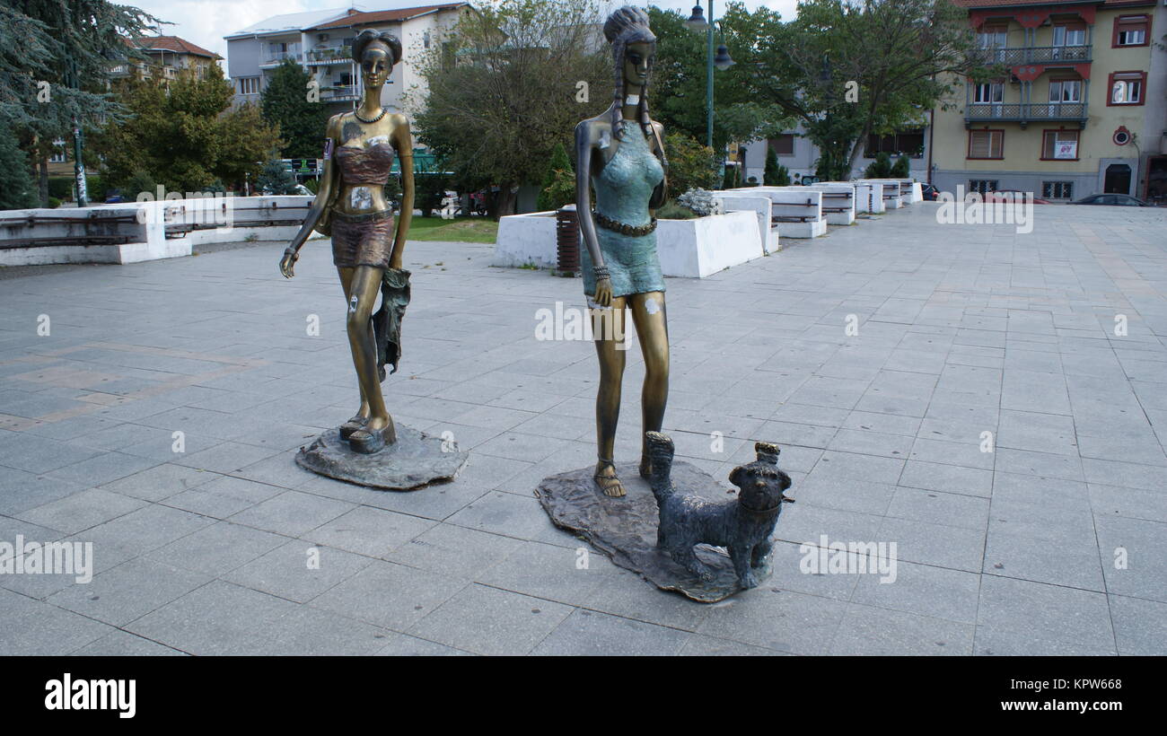 Nice park in Macedonia, good weather and warm Stock Photo - Alamy