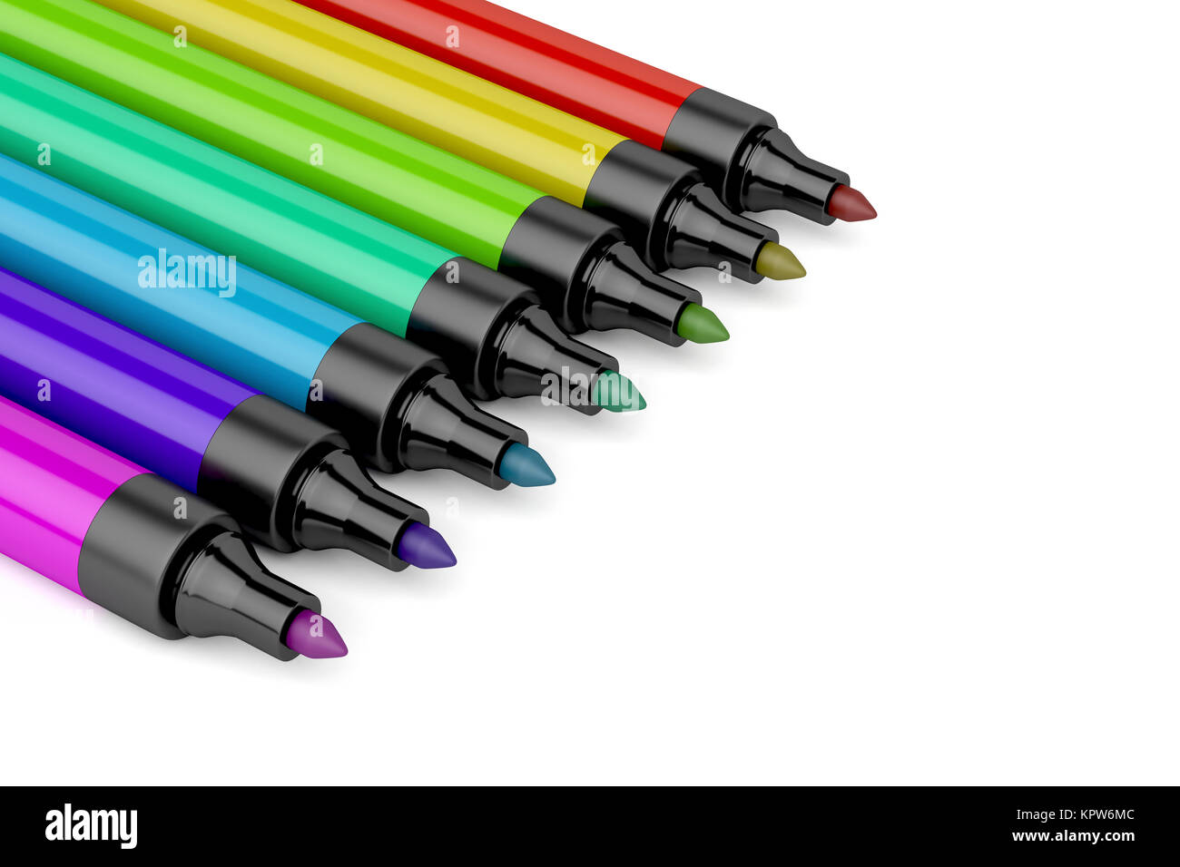 Close-up of permanent markers with different colors Stock Photo - Alamy
