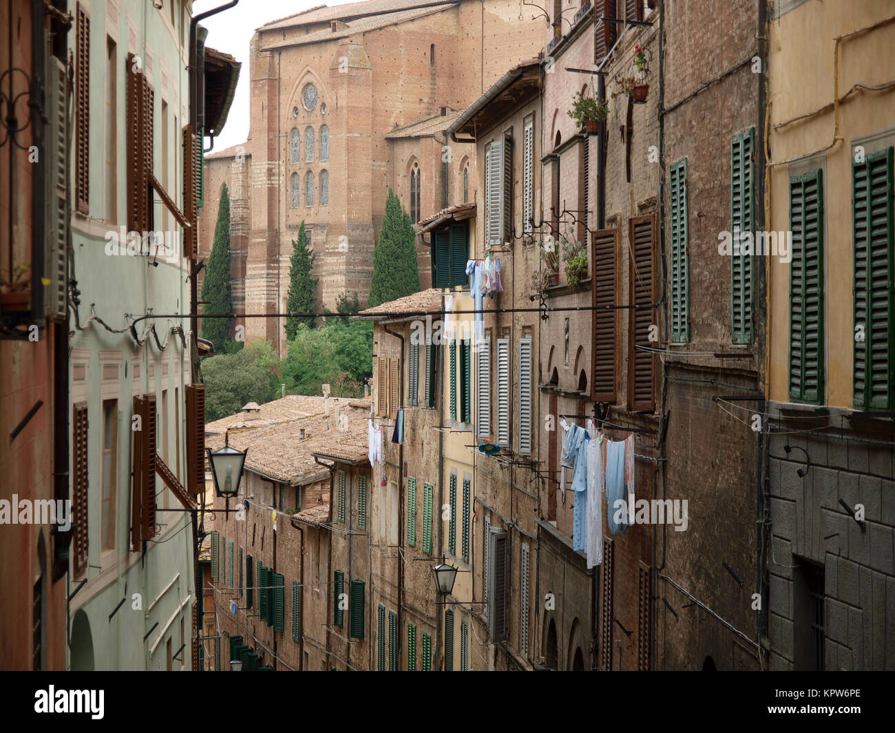 Siena - the medieval climate and characteristic colours Stock Photo - Alamy