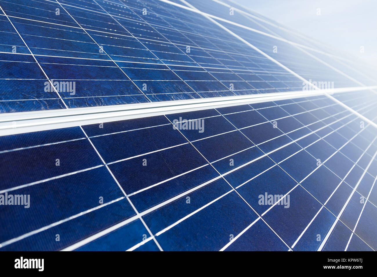 Solar energy panel with blue sky Stock Photo - Alamy