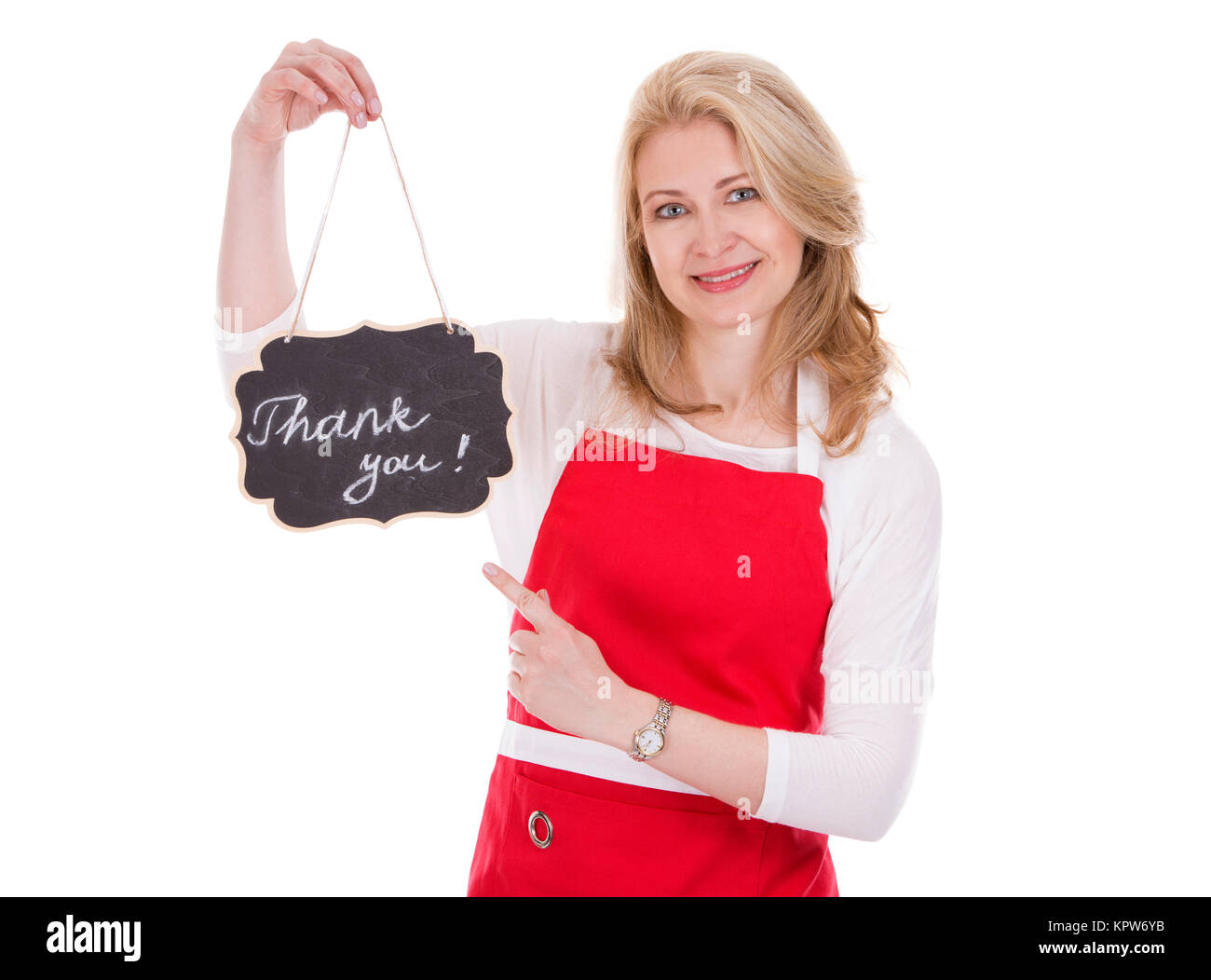 female cook in apron Stock Photo - Alamy
