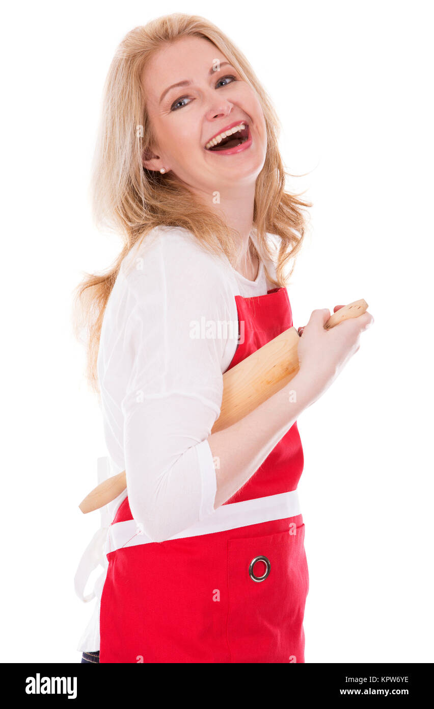female cook in apron Stock Photo - Alamy