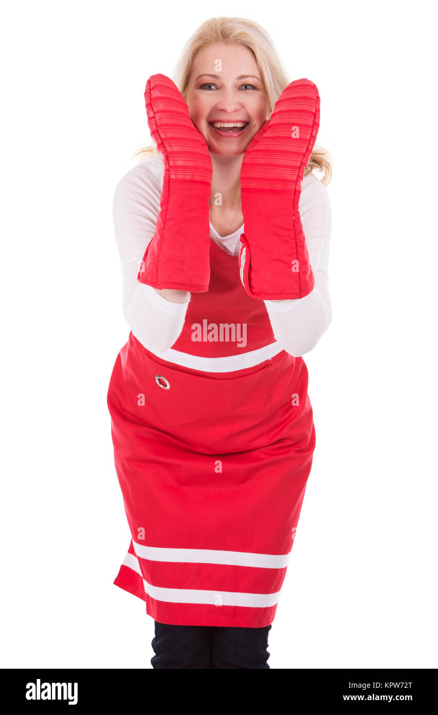 female cook in apron Stock Photo - Alamy