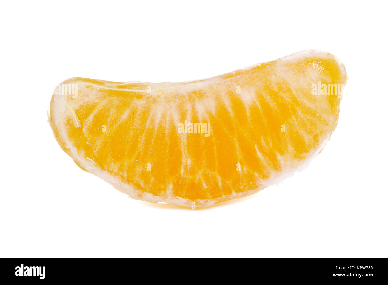 close up of mandarin segment, isolated on white background Stock Photo ...