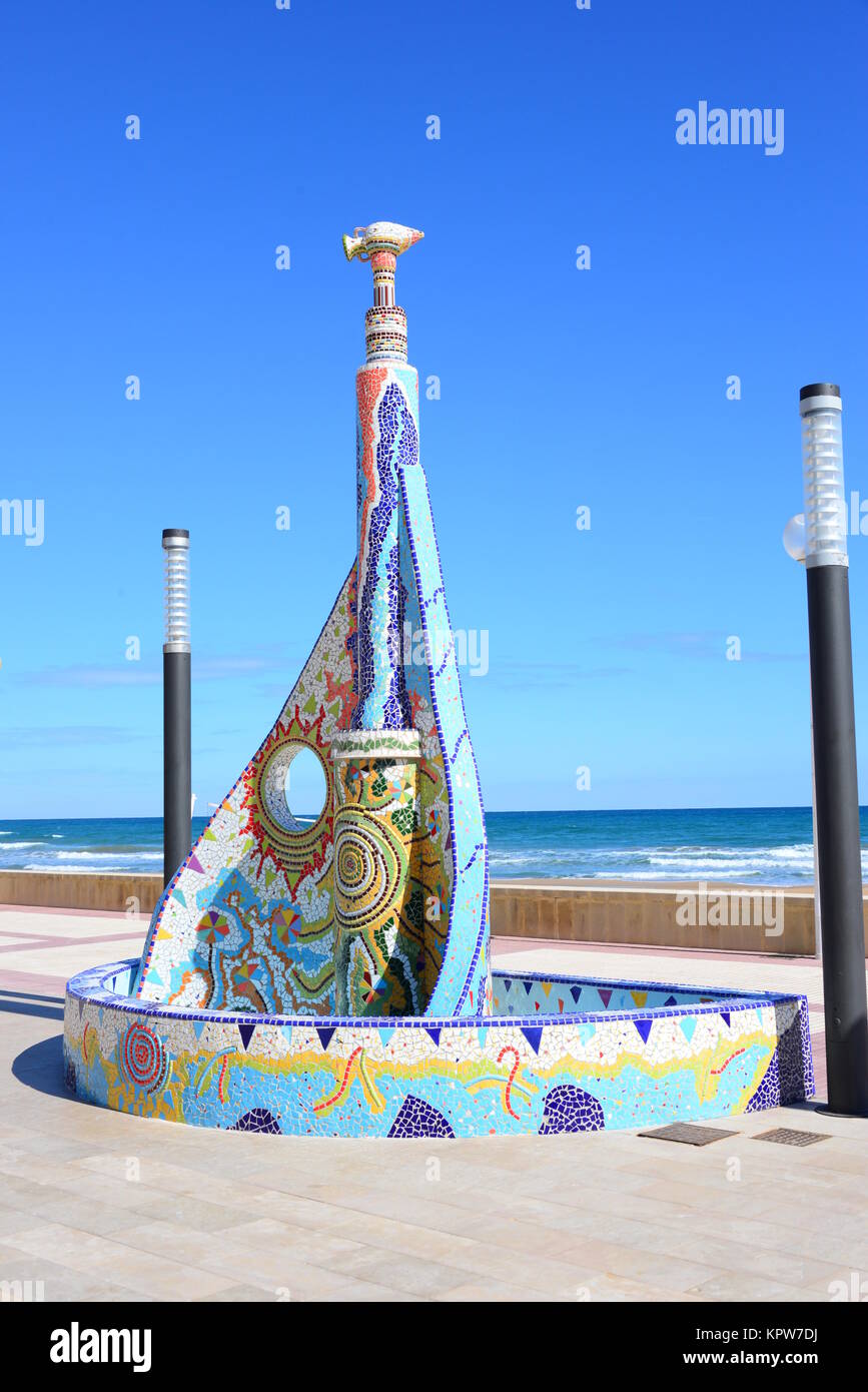 tiles by the sea in daimuz - valencia province - spain Stock Photo - Alamy