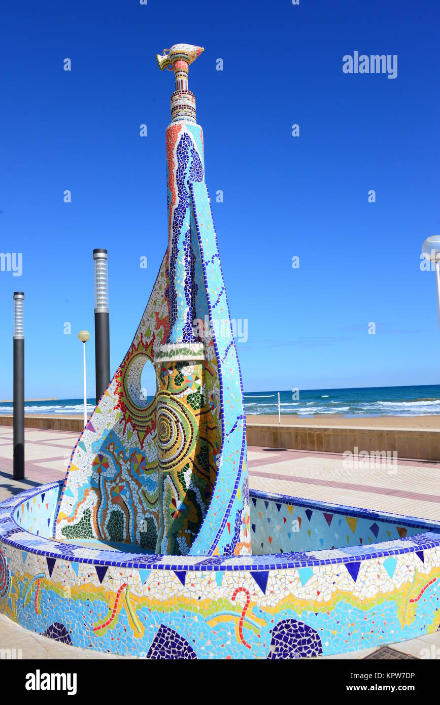 tiles by the sea in daimuz - valencia province - spain Stock Photo - Alamy
