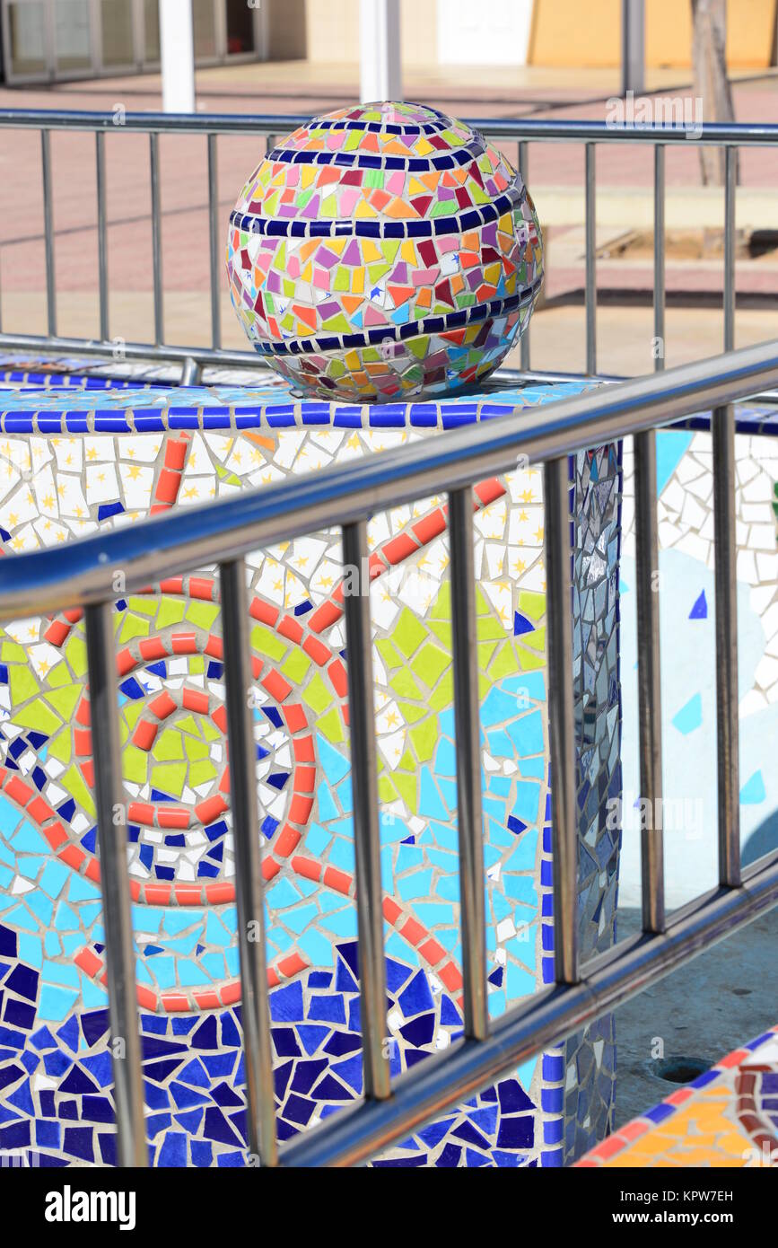 tiles at the sea,colorful,colored,spain,daimus (valencia Stock Photo ...