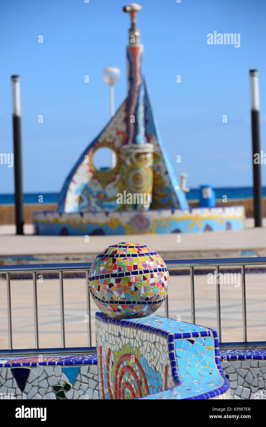 tiles at the sea,colorful,colored,spain,daimus (valencia Stock Photo ...
