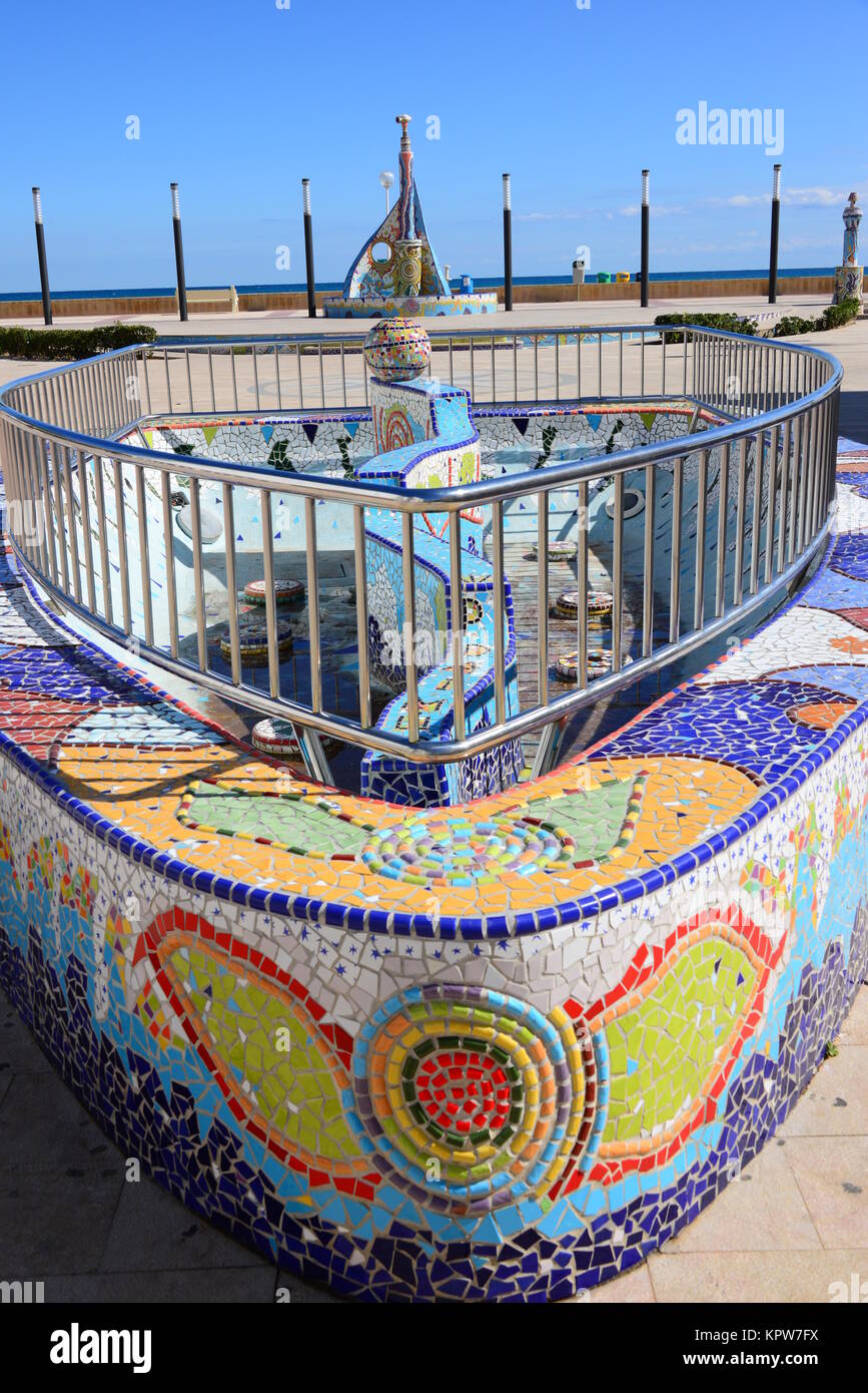 tiles at the sea,colorful,colored,spain,daimus (valencia Stock Photo ...
