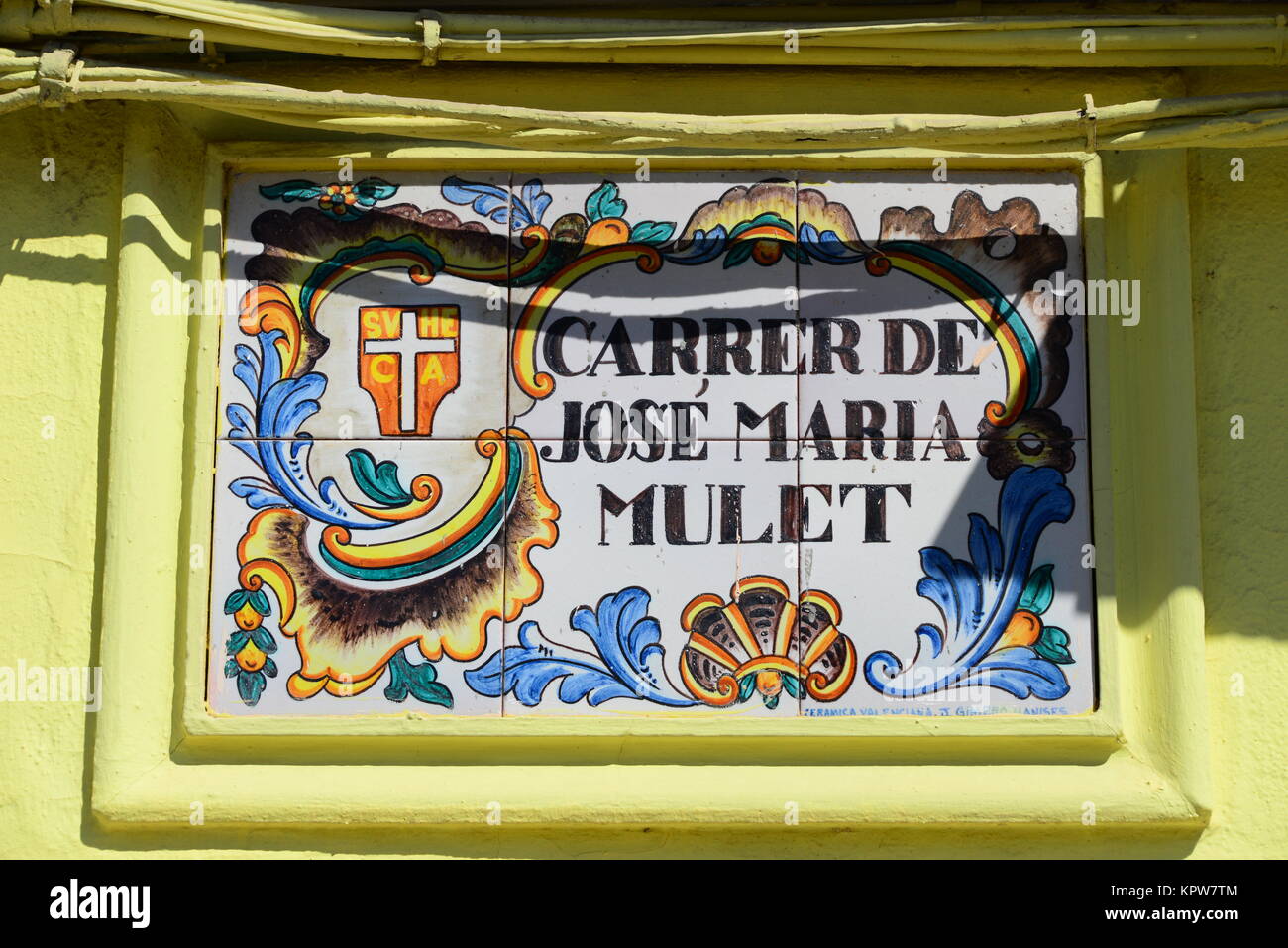 road signs in the province of valencia - spain Stock Photo - Alamy