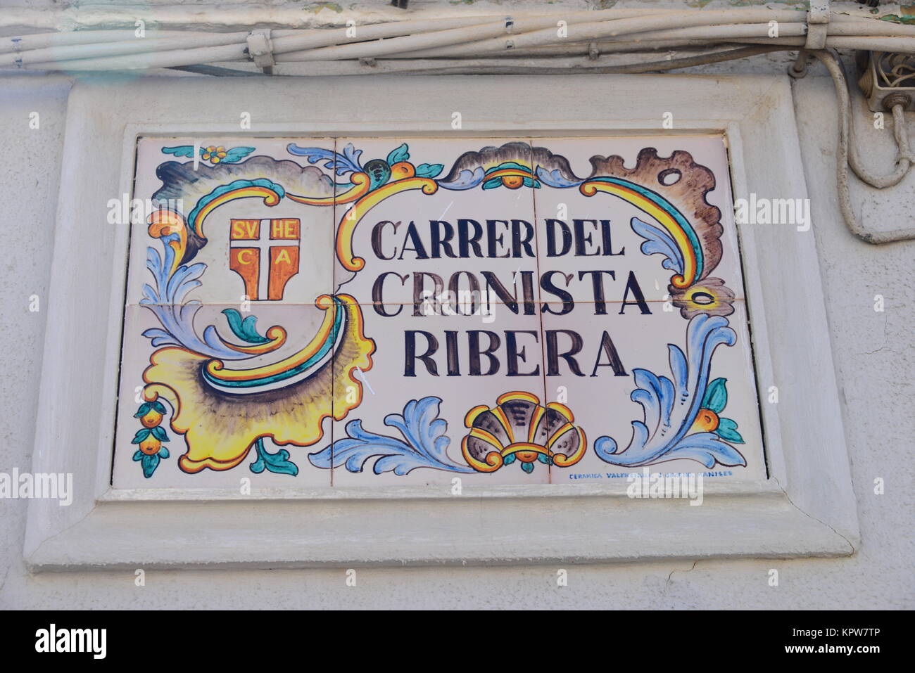 road signs in the province of valencia - spain Stock Photo - Alamy