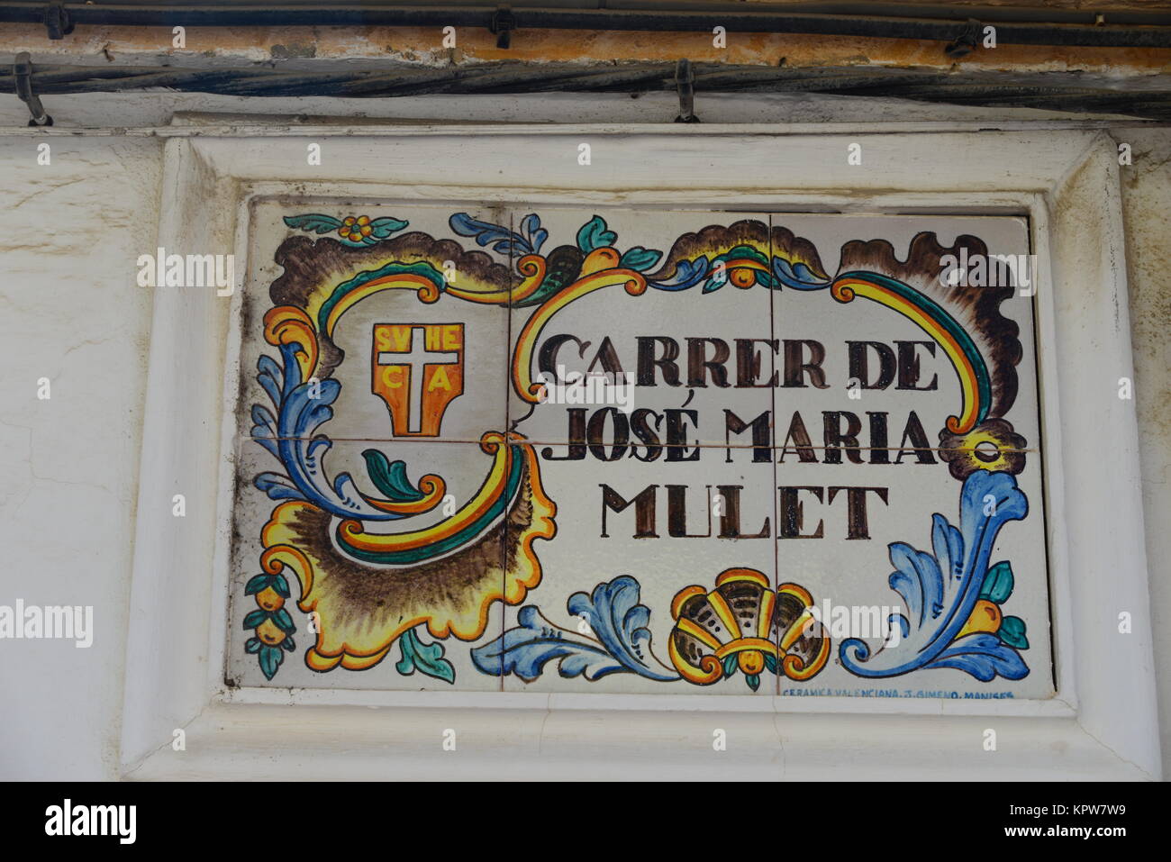 road signs in the province of valencia - spain Stock Photo - Alamy