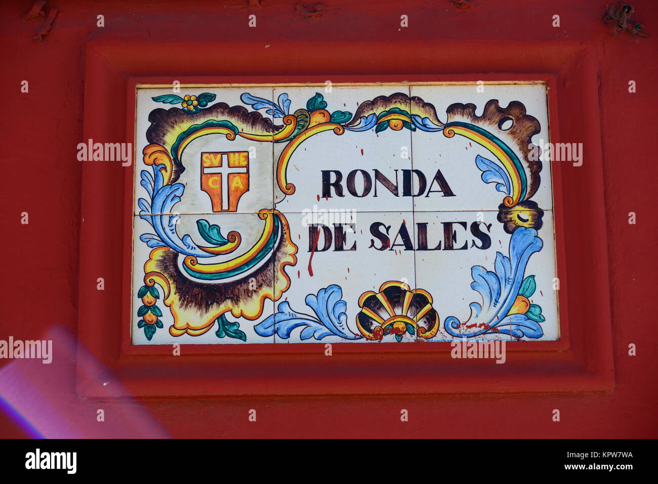 road signs in the province of valencia - spain Stock Photo - Alamy